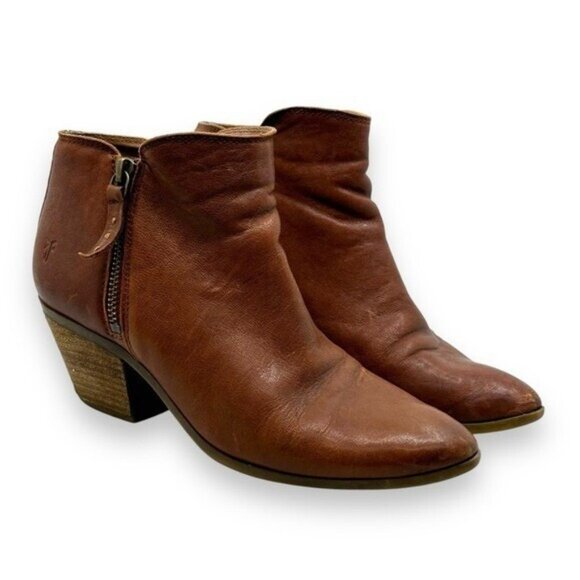 Frye | Shoes | Frye Womens 6 M Judith Booties Ankle Boots Cognac Brown ...